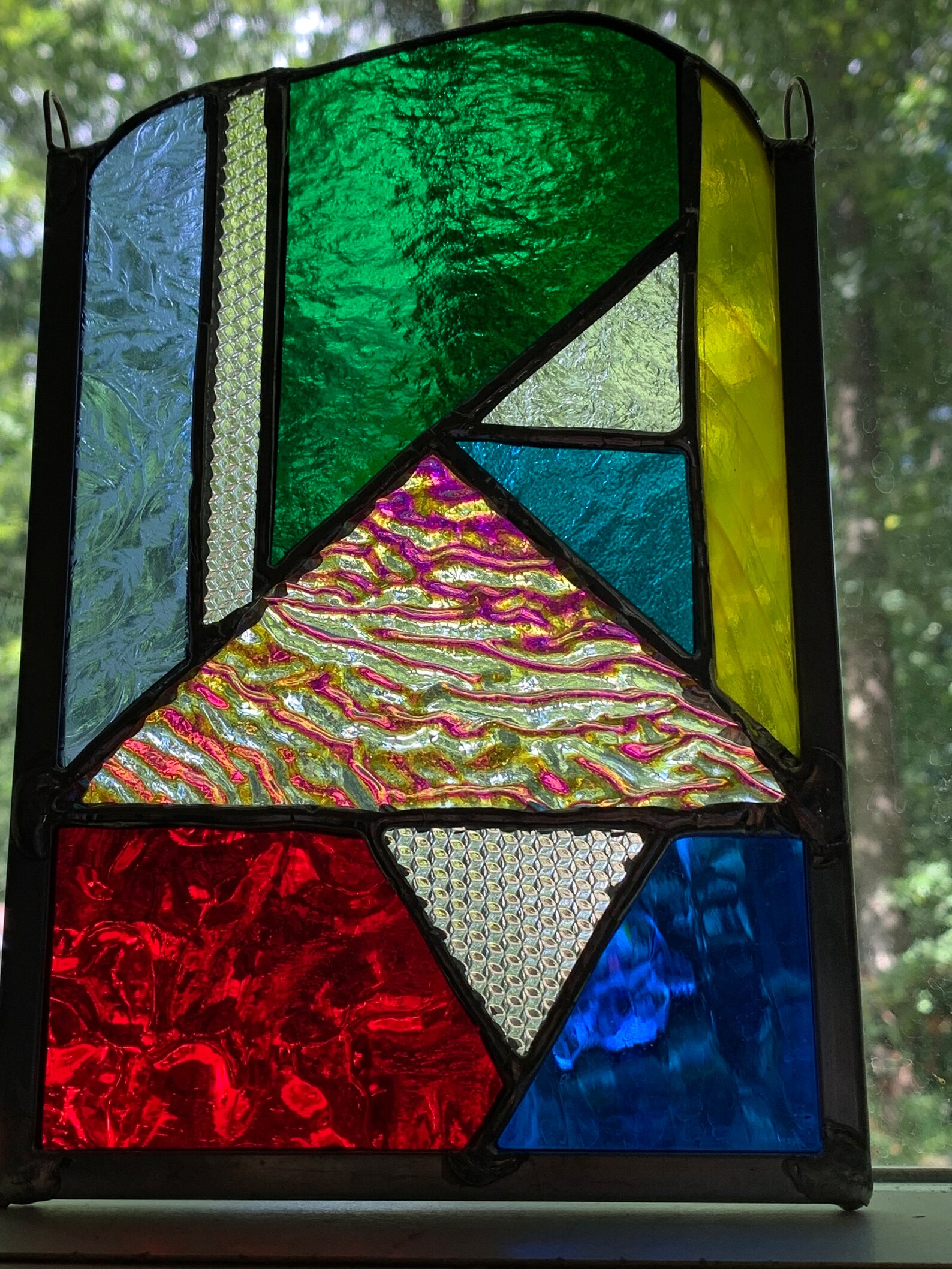 Stained Glass Panel With Dichroic Glass - Etsy