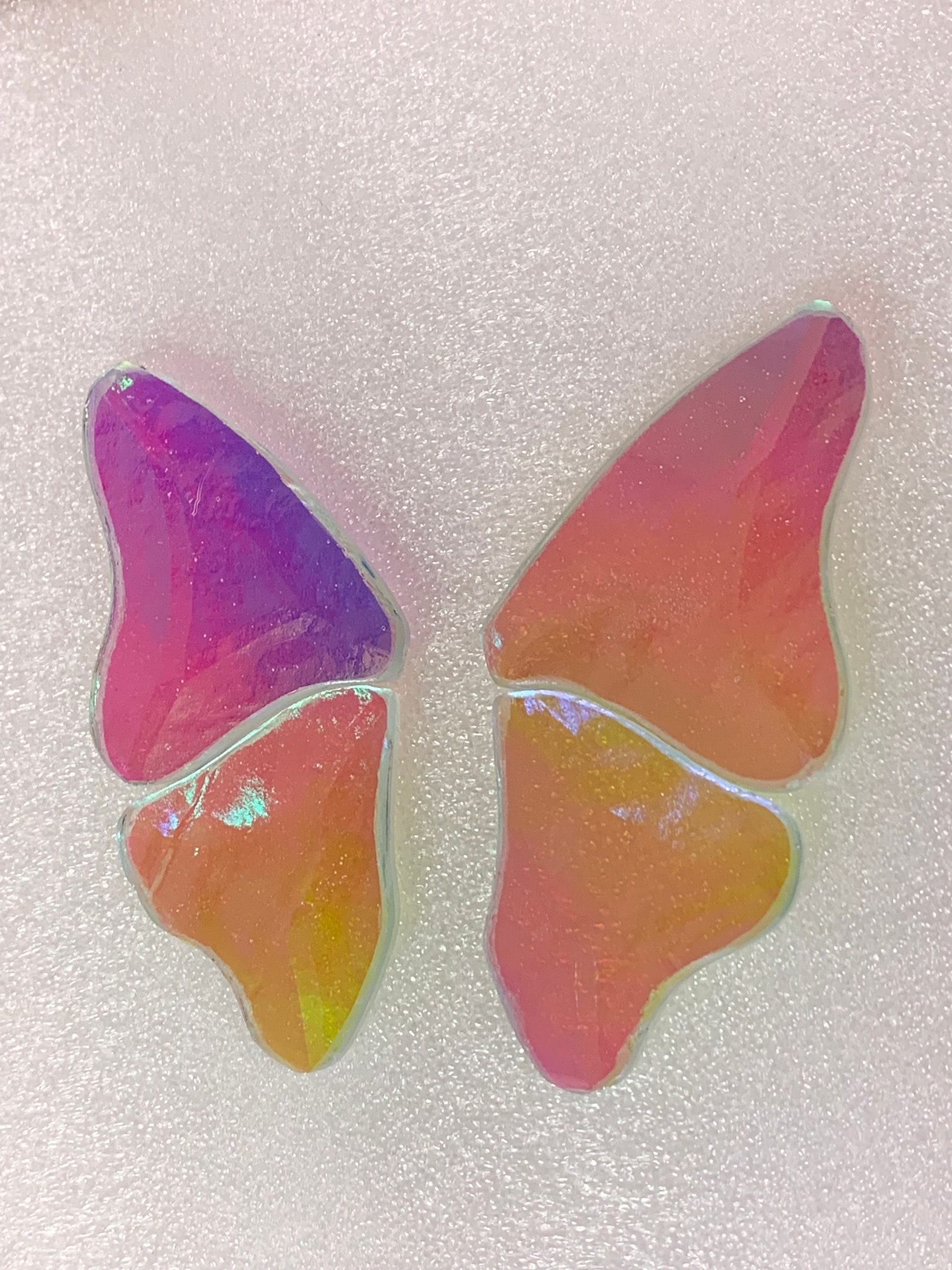 Dichroic 4 Piece Glass Bevel Butterfly Cluster - Etsy