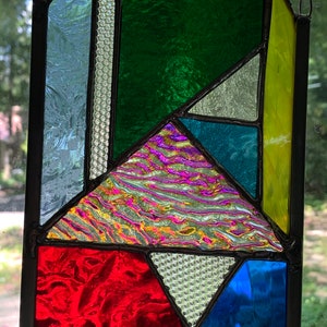 Stained Glass Panel With Dichroic Glass - Etsy