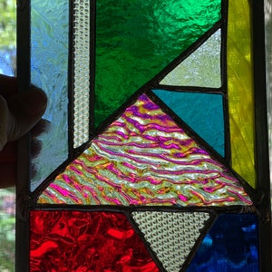 Stained Glass Panel With Dichroic Glass - Etsy