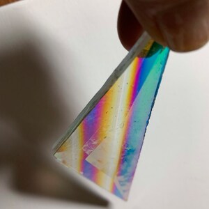 Dichroic Beveled Glass Triangles for Stained Glass Work - Etsy