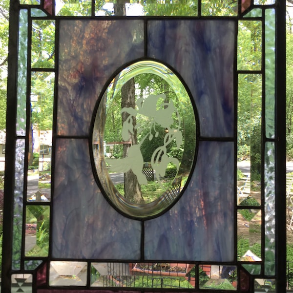 Stained Glass Etched Bevel - Etsy