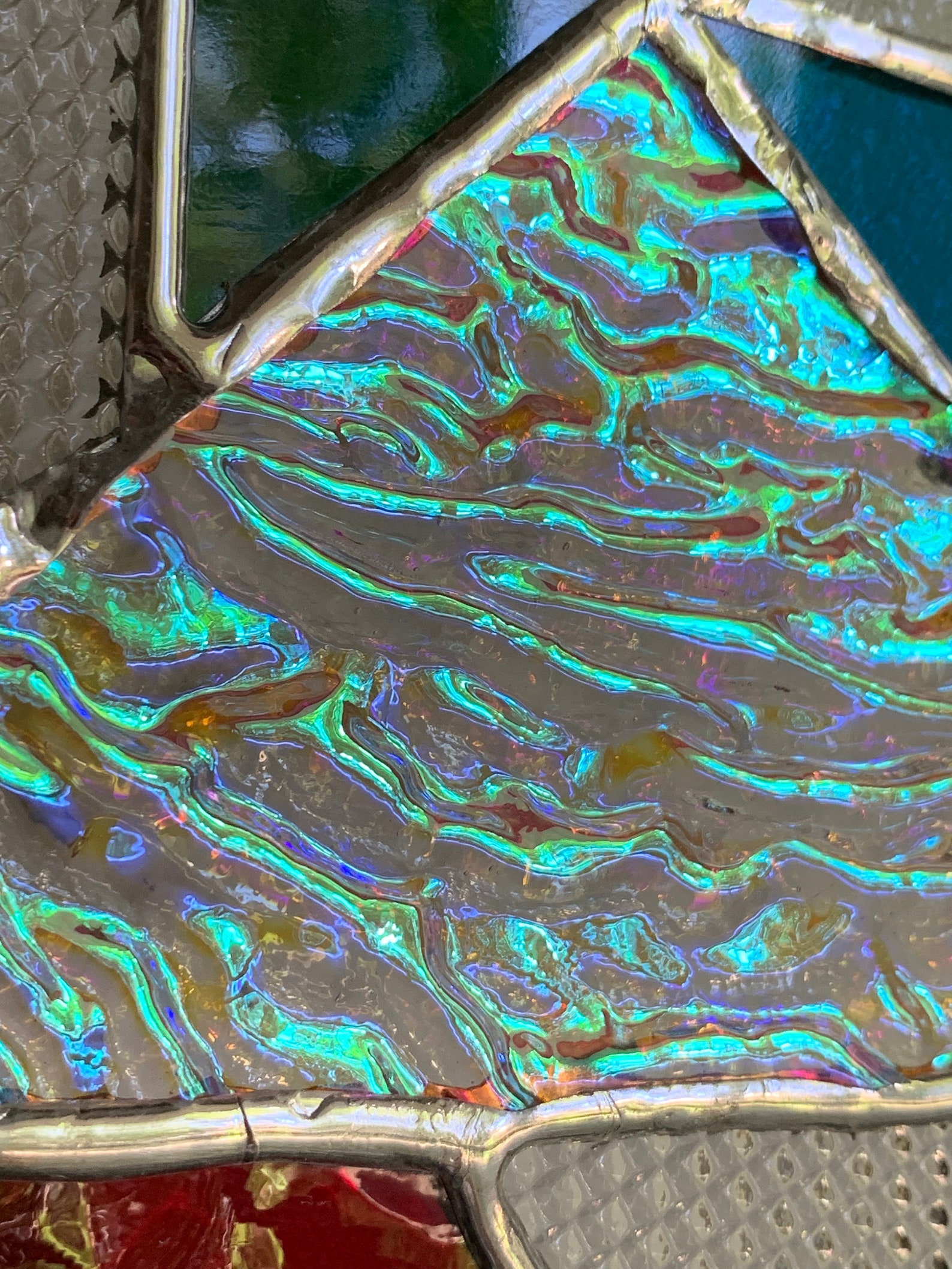 Stained Glass Panel With Dichroic Glass - Etsy