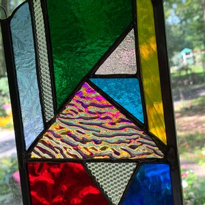 Stained Glass Panel With Dichroic Glass - Etsy
