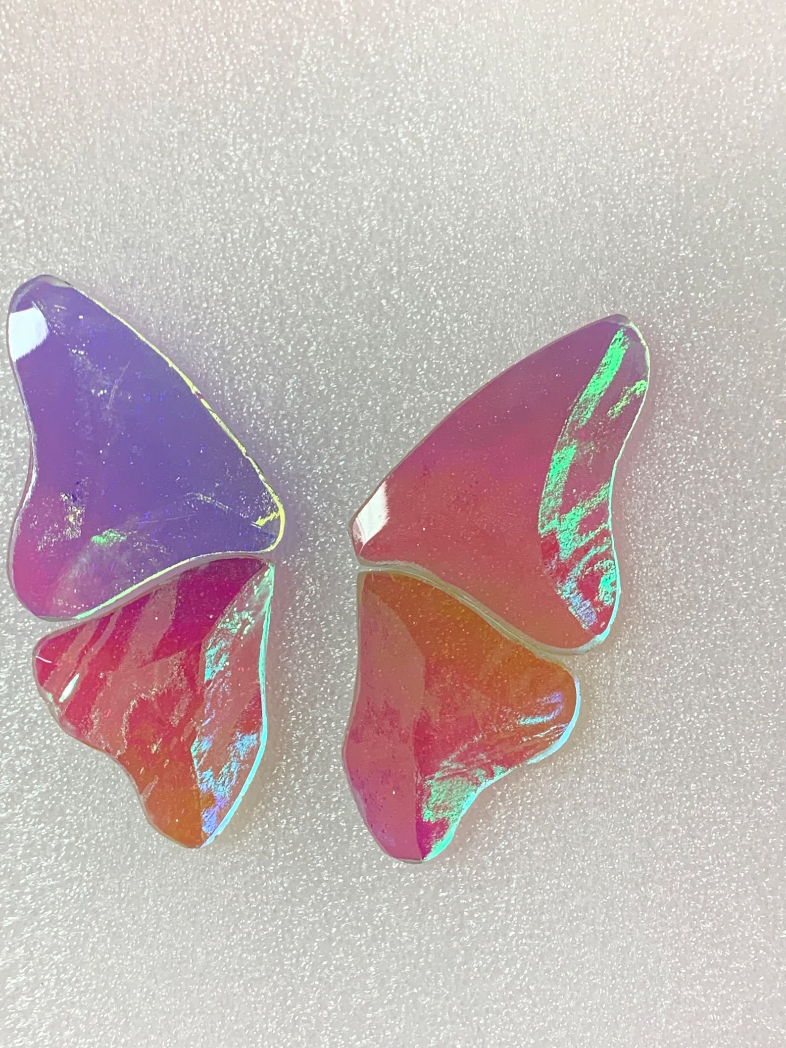 Dichroic 4 Piece Glass Bevel Butterfly Cluster - Etsy