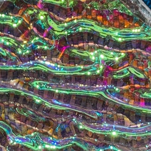 Stained Glass Panel With Dichroic Glass - Etsy
