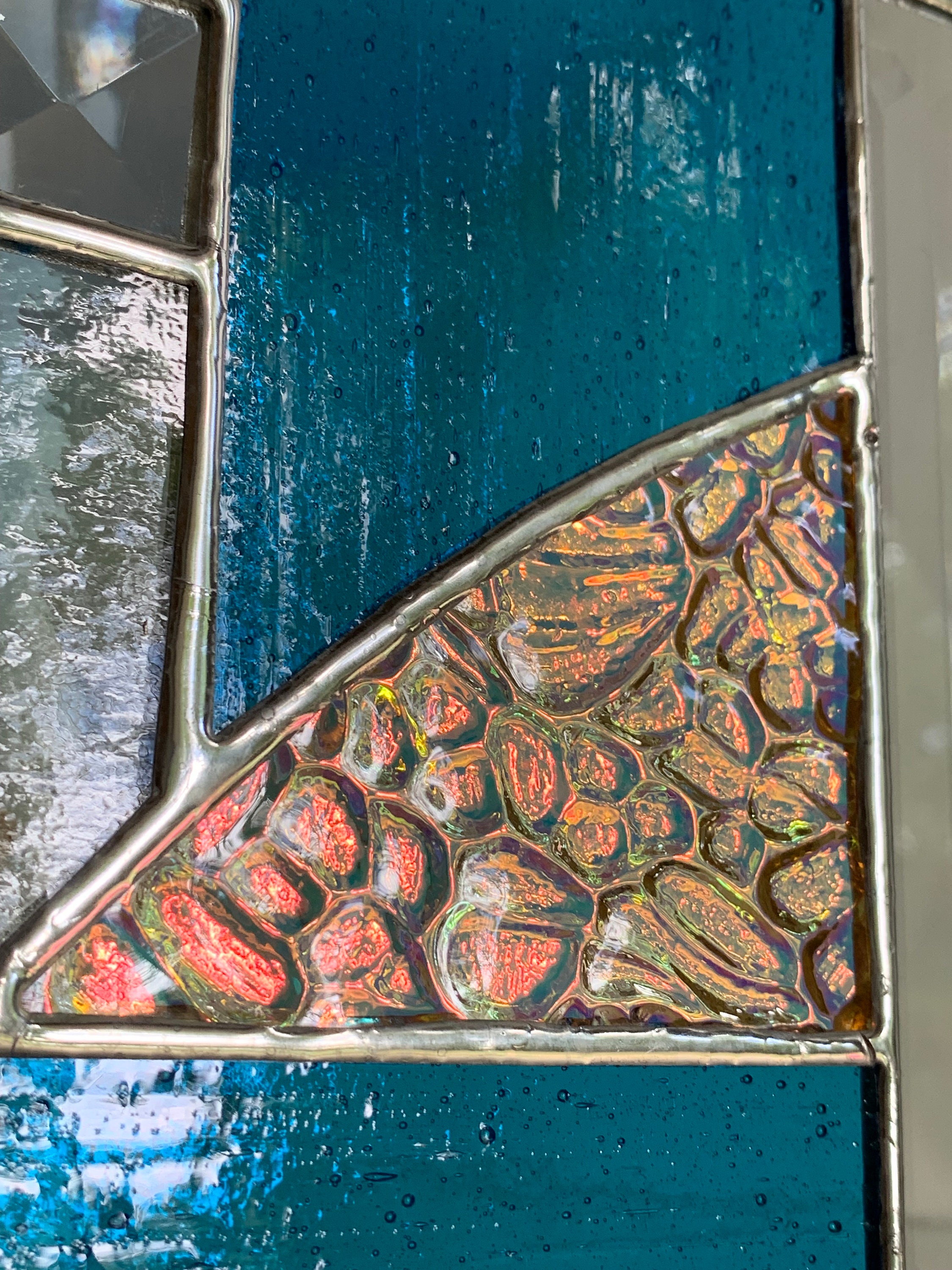 Stained Glass Panel With Dichroic Glass - Etsy