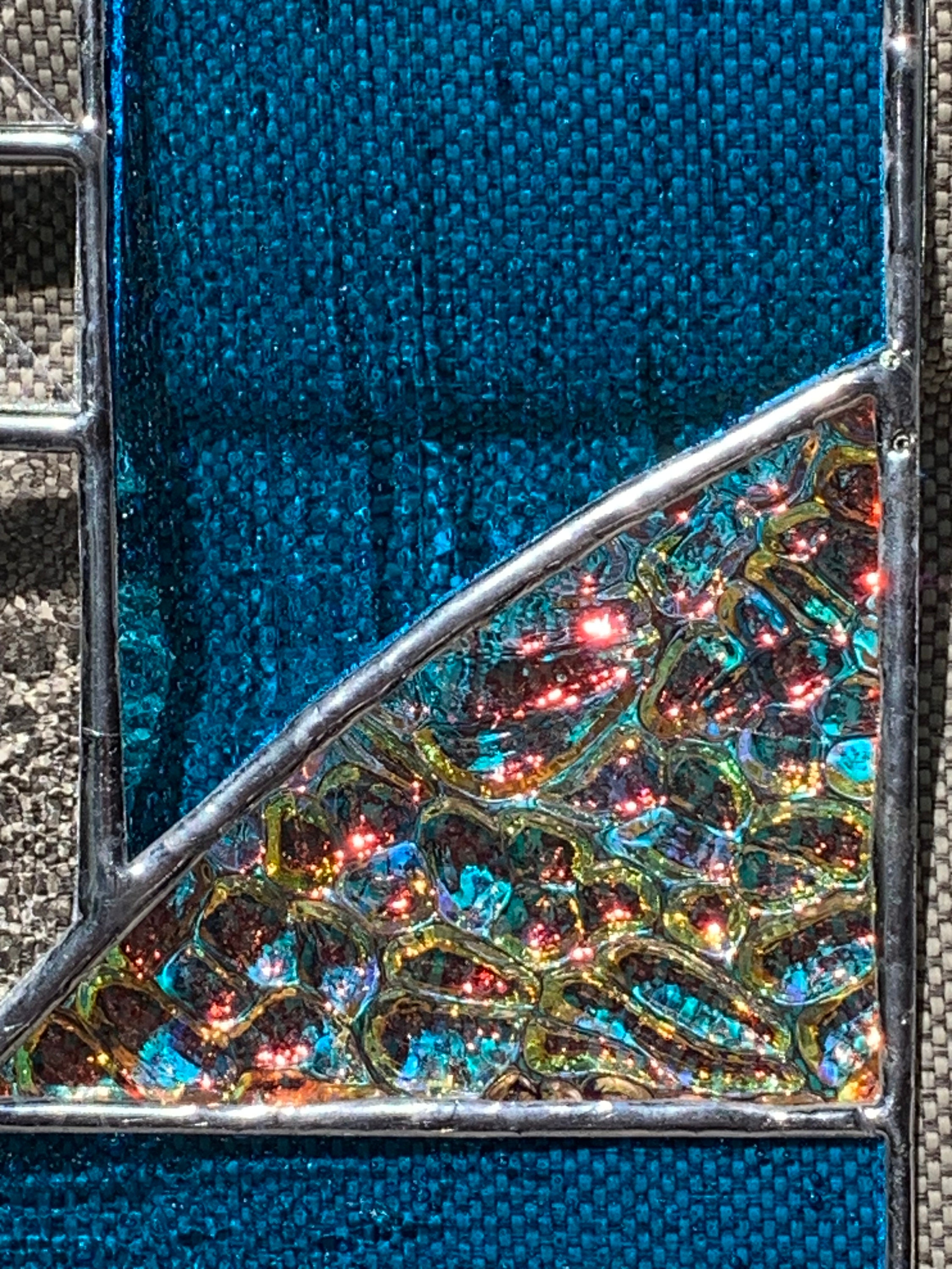 Stained Glass Panel With Dichroic Glass - Etsy