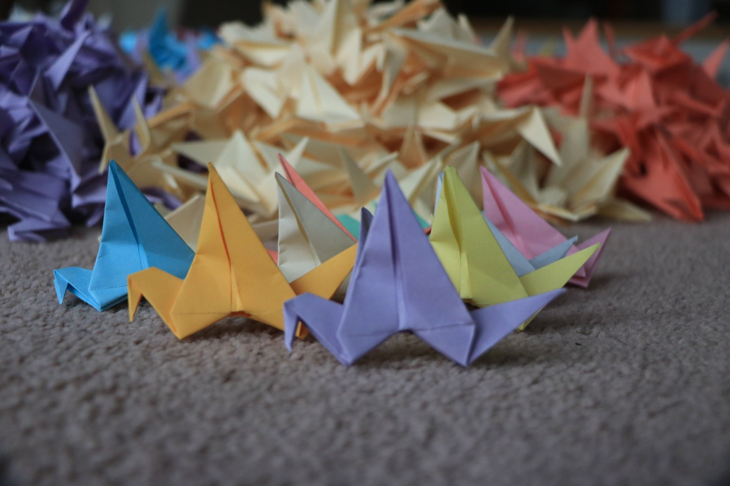 1000 Origami Flapping Cranes 10 Different Colours - Etsy