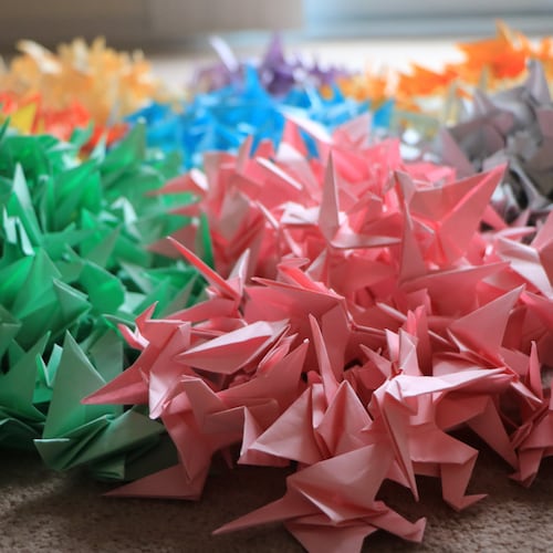 500 Cranes 25 Strings Strands/ 20 Cranes Each Metallic Ivory - Etsy ...