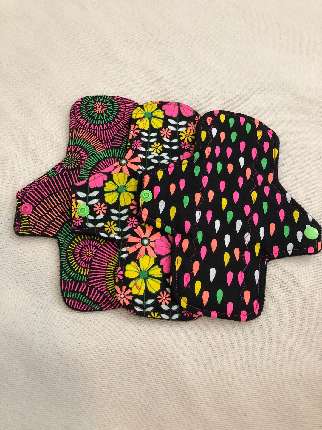 8 Inch - Reusable Cloth Pantiliner Set for Light Flow - Summer Sun - Etsy