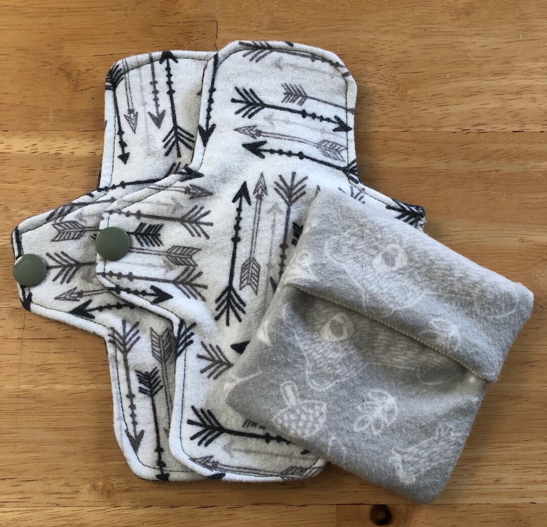 Cotton Flannel Pantiliners With PUL Lining - Arrow Print, Set of 2 - Etsy