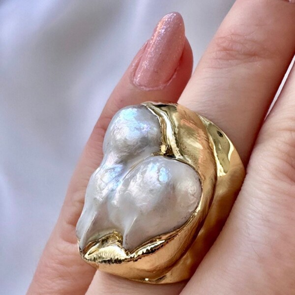 Chunky Gold Ring - Etsy