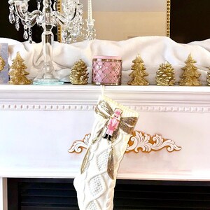 Pink Nutcracker Stocking, Nutcracker Christmas Stocking, Bow Christmas ...