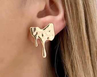 Paint Dripping Earrings - Etsy
