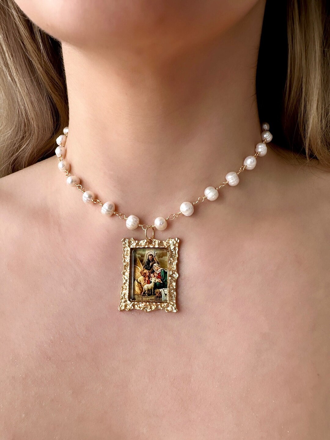 Nativity Necklace, Baby Jesus Necklace, Christian Necklace for Women ...