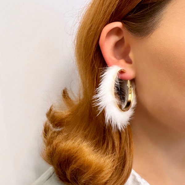 Fur Earrings - Etsy