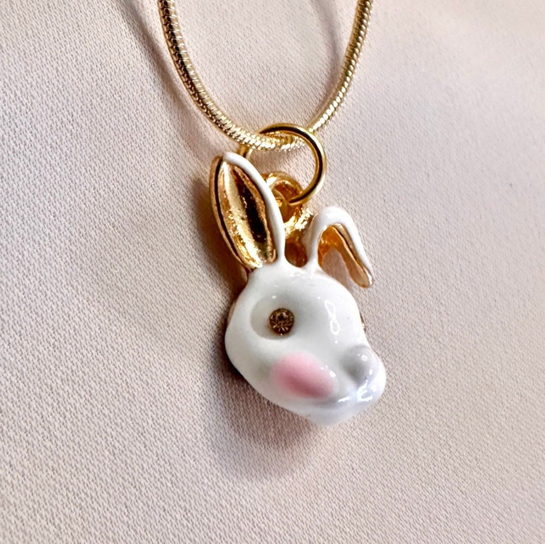 Cute Bunny Necklace, Bunny Pendant Necklace, Bunny Necklace for Women ...
