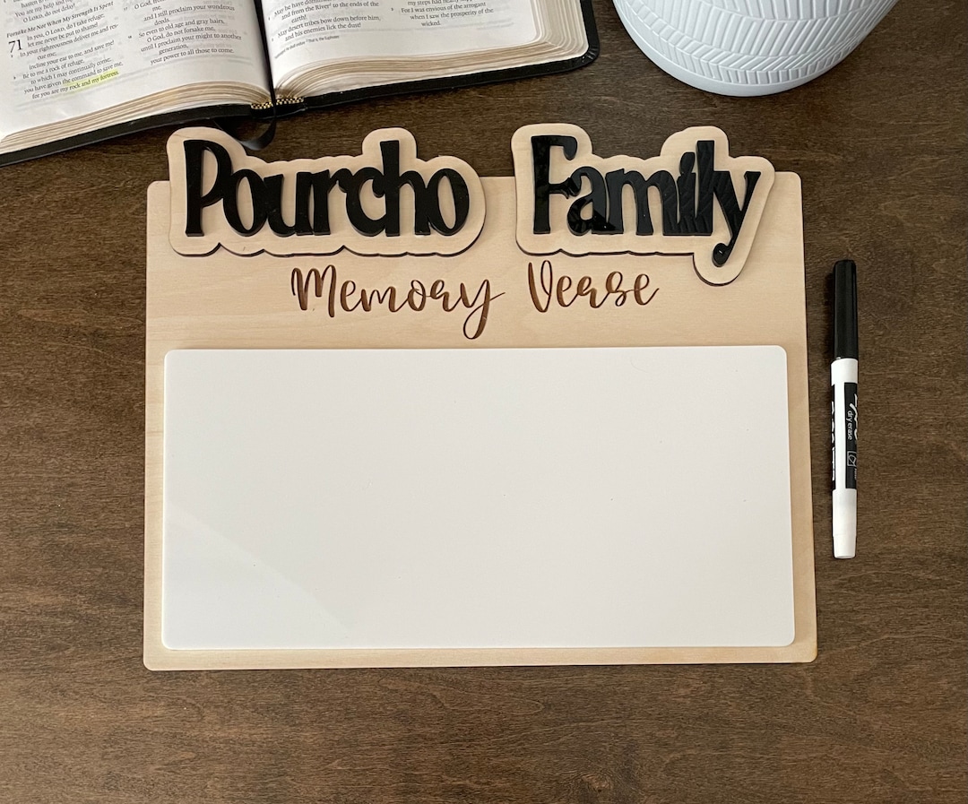 Family Scripture Memory Board | Bible Verse Memory Board | Verse of the ...