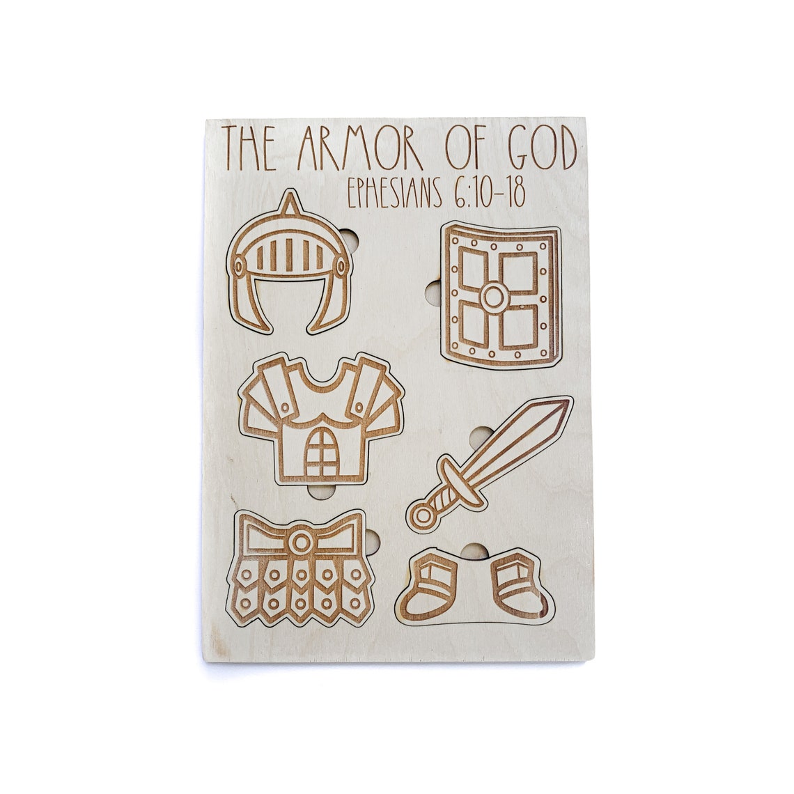 Armor of God Puzzle Wooden Bible Puzzle Ephesians 6:10-18 | Etsy