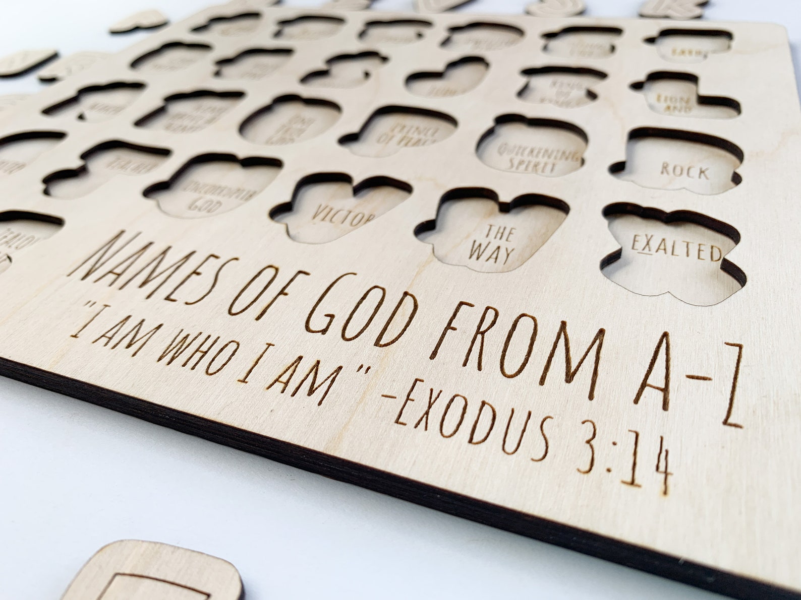 Names of God Puzzle Wooden Bible Puzzle Wooden Puzzle - Etsy