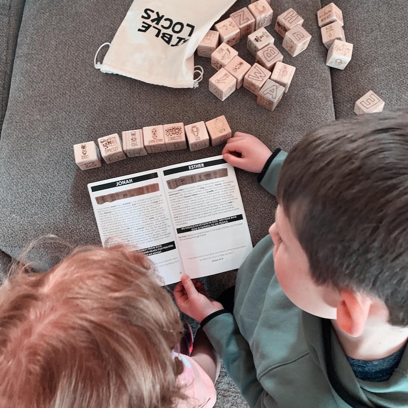 Bible Blocks Bible Learning Tool Baptism Gift Christian - Etsy