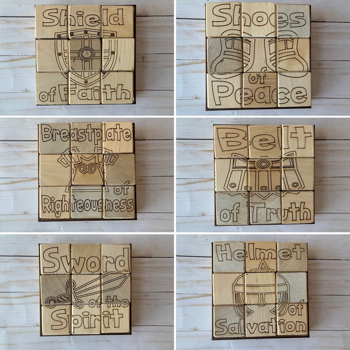Armor of God Puzzle Blocks - Etsy