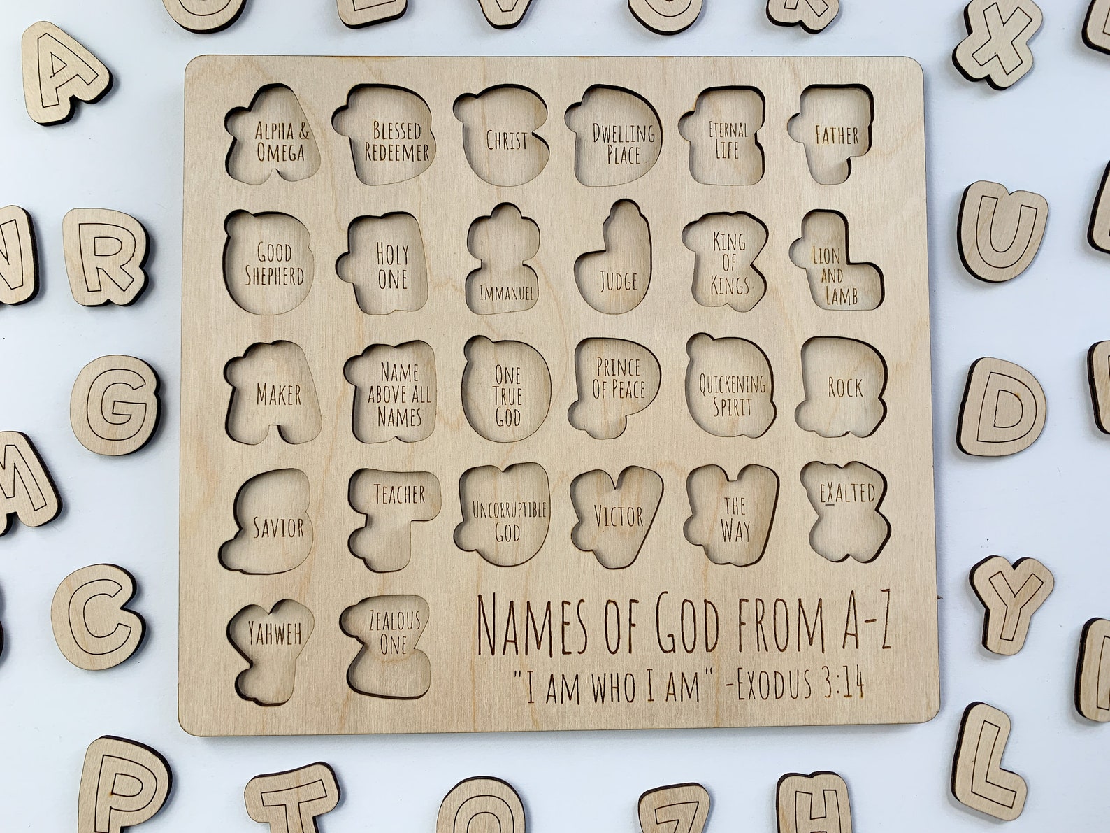 Names of God Puzzle Wooden Bible Puzzle Wooden Puzzle - Etsy