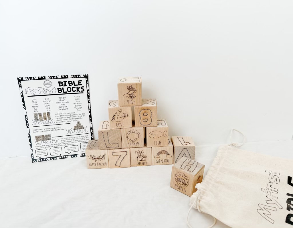 My First Bible Blocks Bible-themed Blocks Alphabet Blocks Christian ...