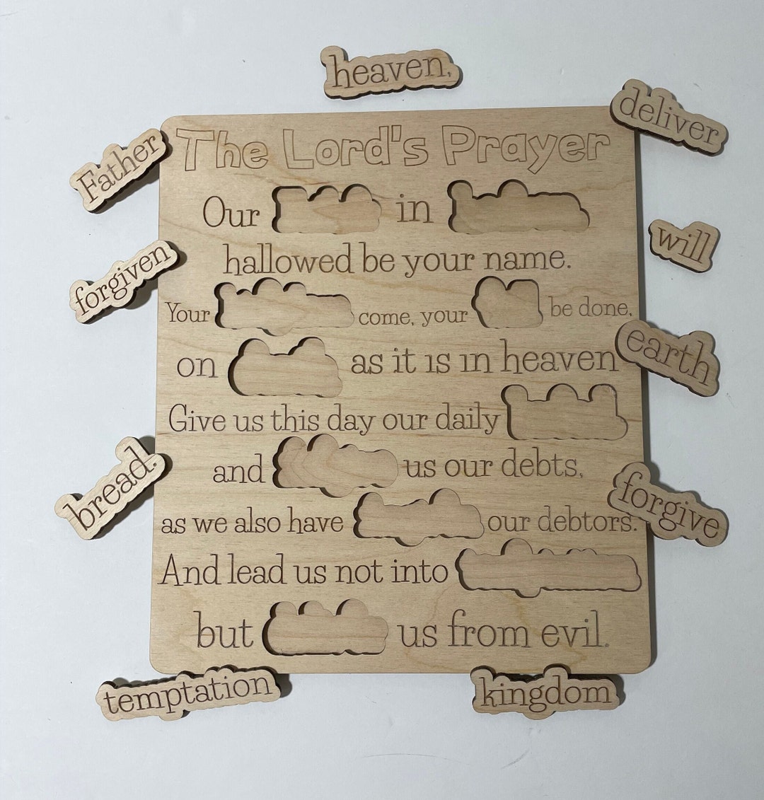 The Lord's Prayer Puzzle | Wooden Puzzle | Bible Puzzle | Prayer Puzzle ...