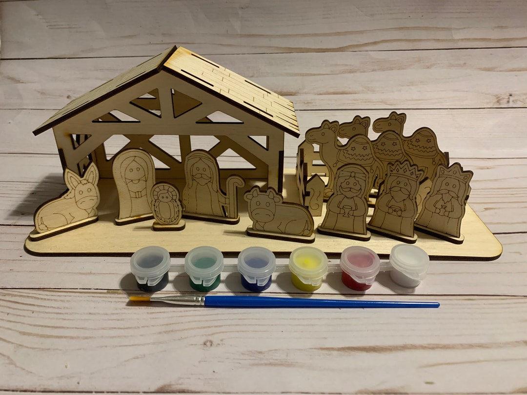 Paint-your-own Nativity Set - Etsy