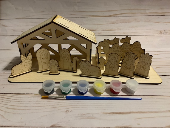 Paint-your-own Nativity Set - Etsy