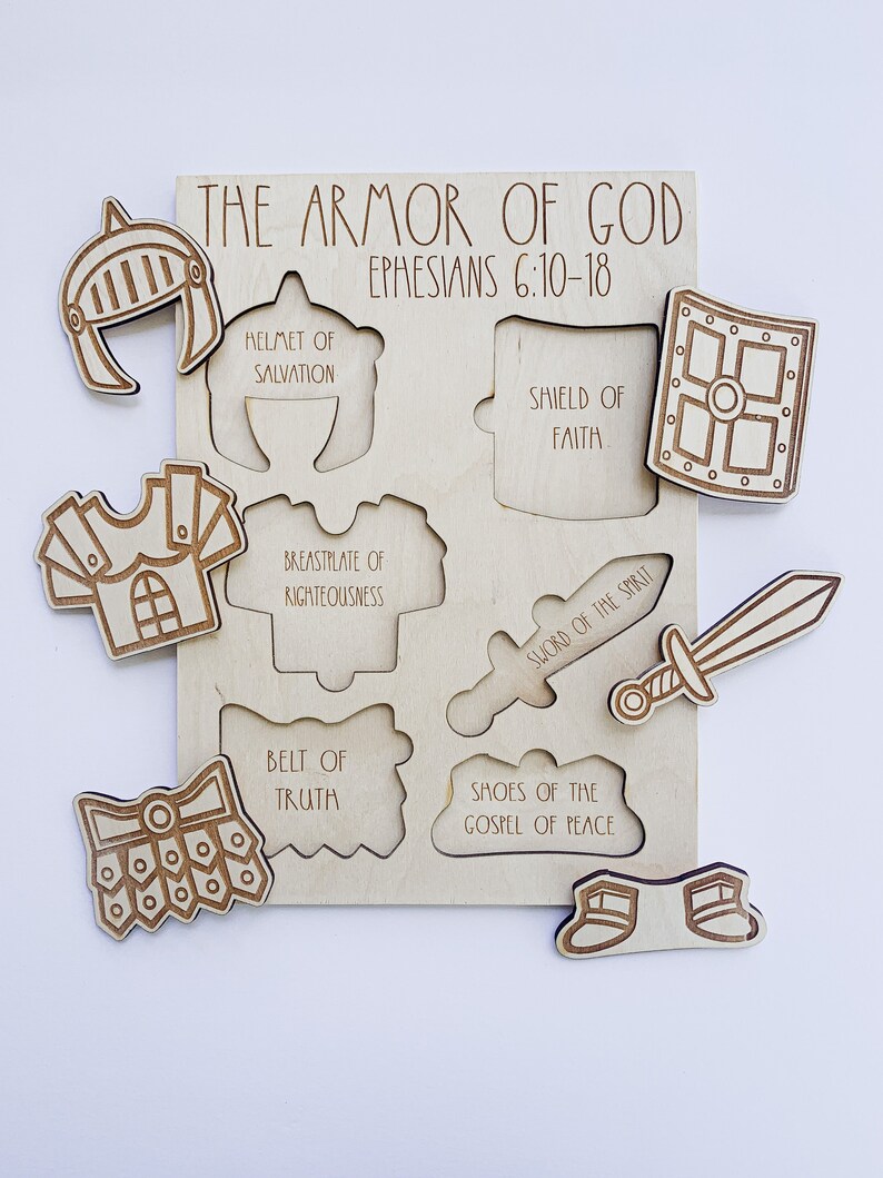 Armor of God Puzzle Wooden Bible Puzzle Ephesians 6:10-18 | Etsy