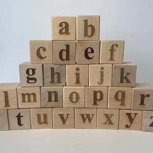 Alphabet Blocks | Engraved Blocks | Wooden Alphabet Blocks | Baby ...