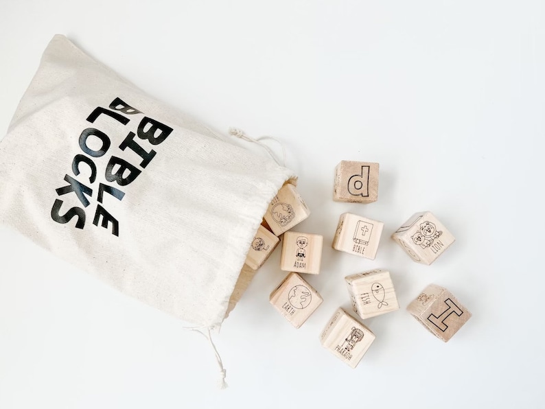 Bible Blocks Bible Learning Tool Baptism Gift Christian - Etsy