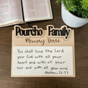 Family Scripture Memory Board | Bible Verse Memory Board | Verse of the ...
