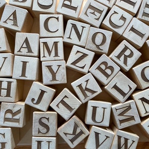 Alphabet Blocks | Engraved Blocks | Wooden Alphabet Blocks | Baby ...