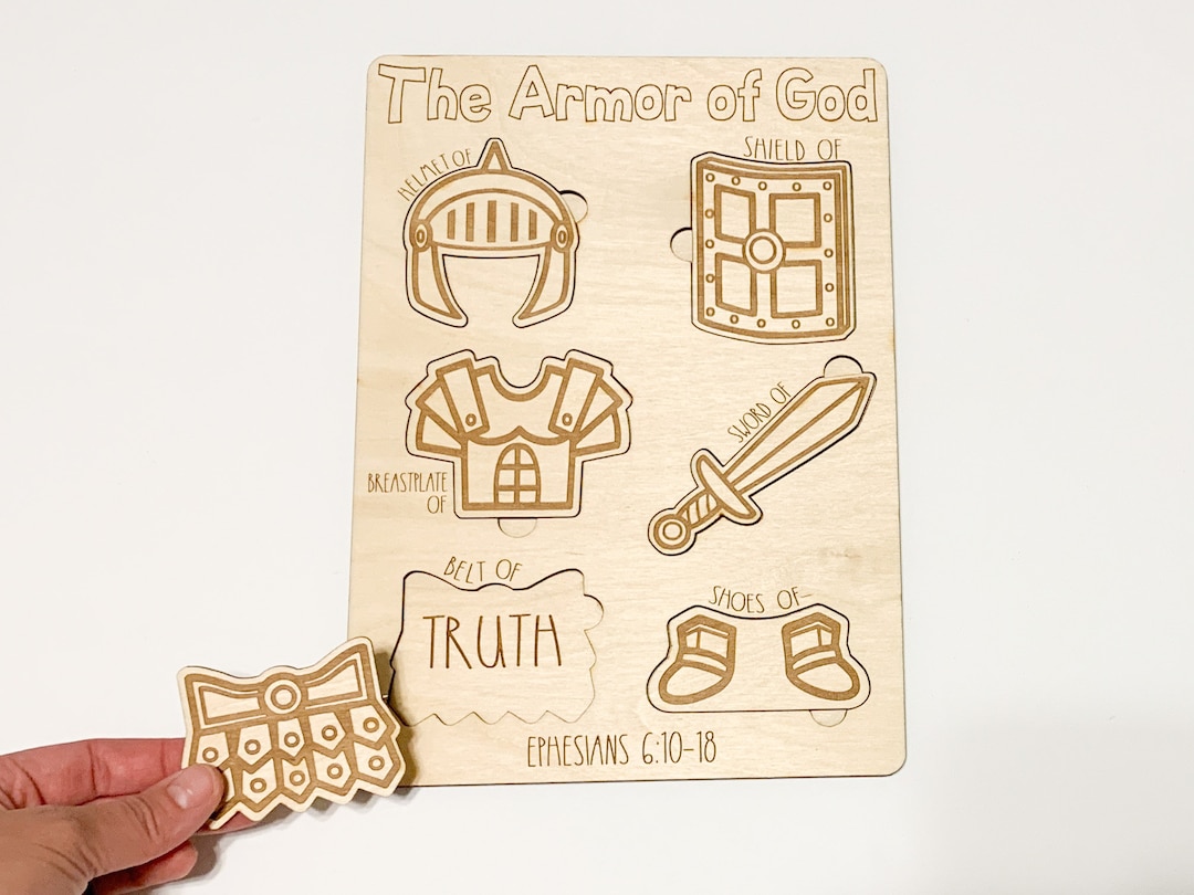 Armor of God Puzzle | Wooden Bible Puzzle | Ephesians 6:10-18 | Wooden ...