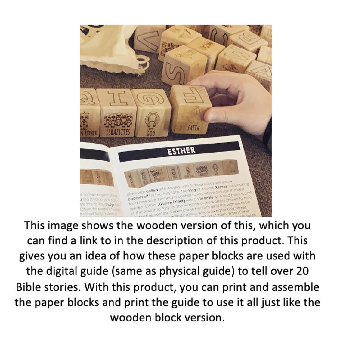 Paper Bible Blocks Bible Dice Digital Download Classroom - Etsy