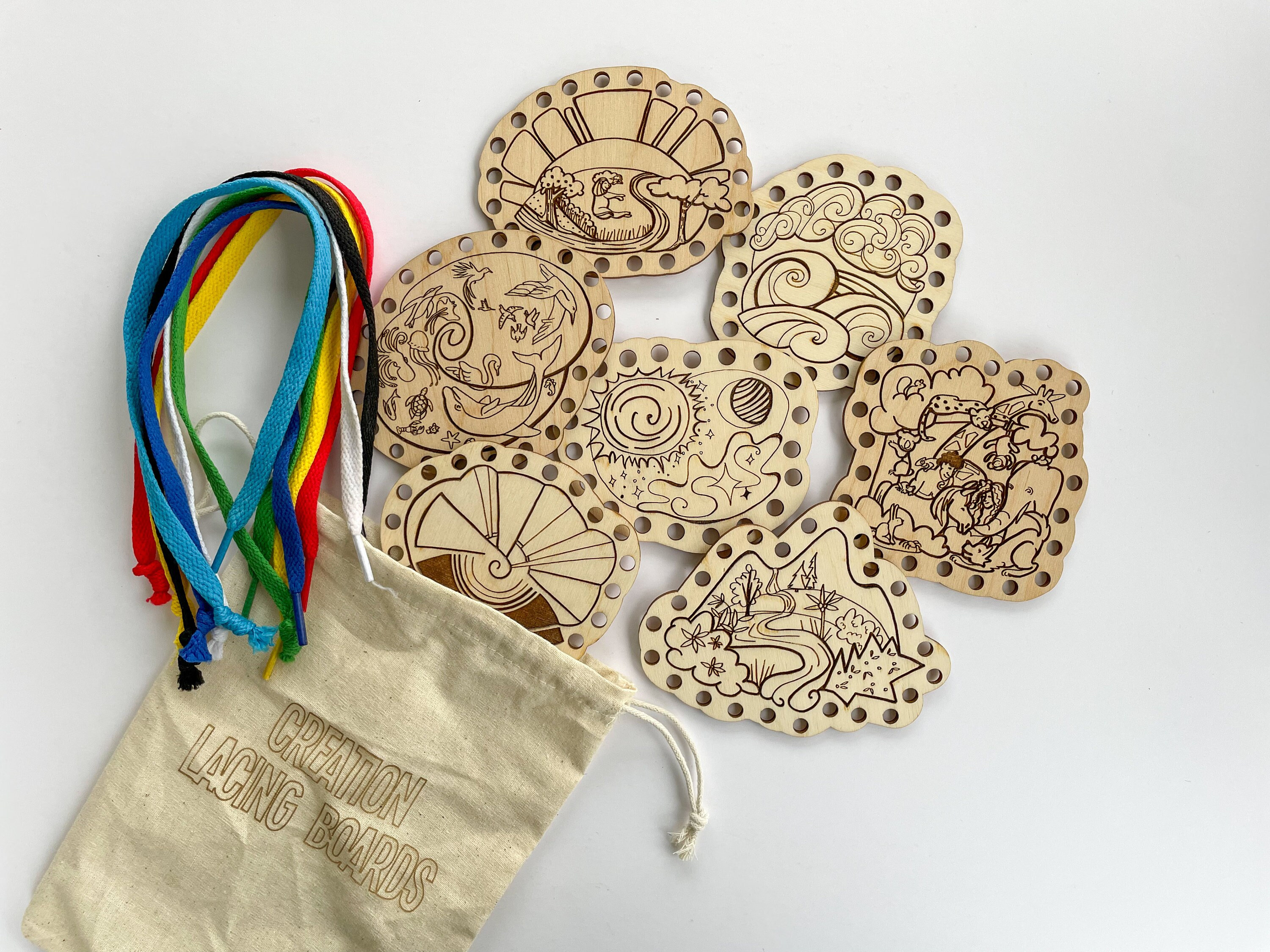 Days of Creation Lacing Boards | Christian Fine Motor Activity - Etsy