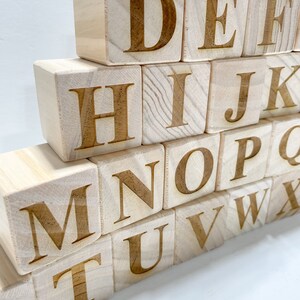 Alphabet Blocks | Engraved Blocks | Wooden Alphabet Blocks | Baby ...