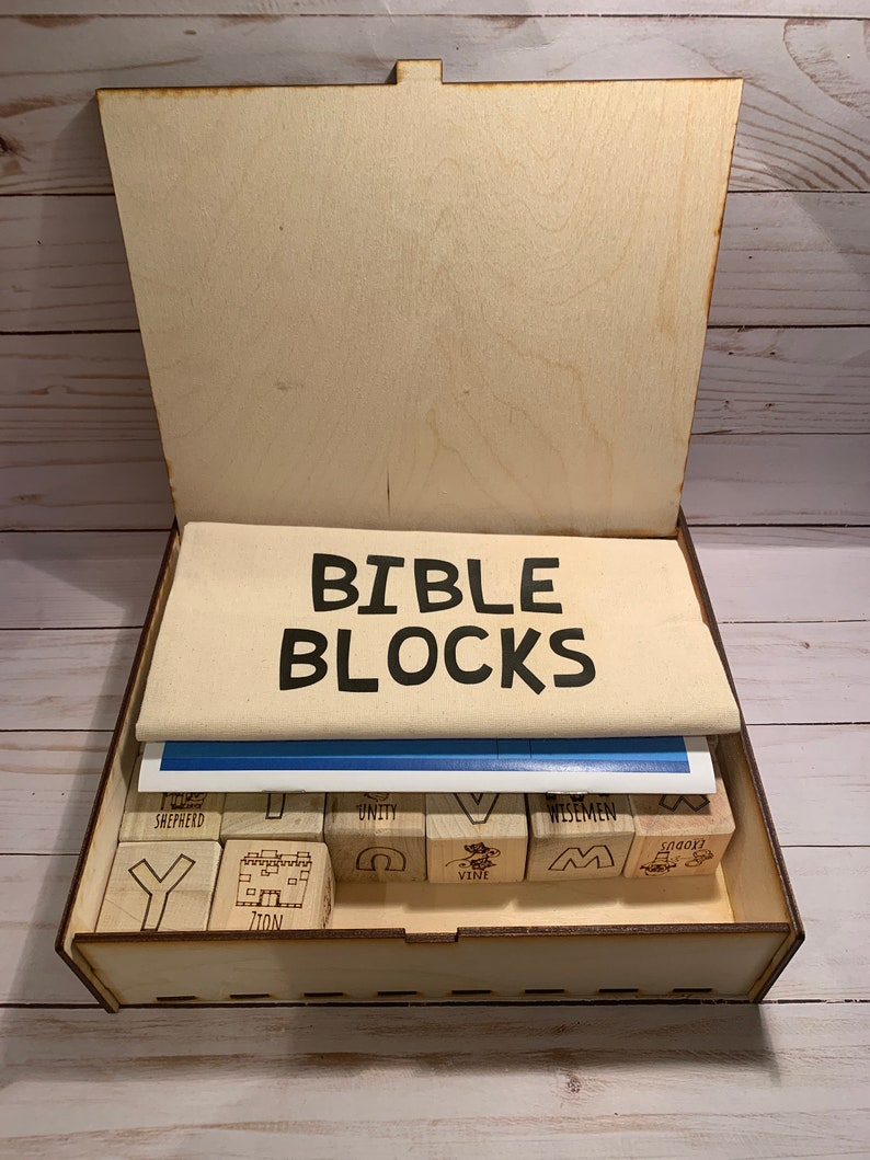 Bible Blocks Bible Learning Tool Baptism Gift Christian - Etsy
