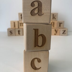 Alphabet Blocks | Engraved Blocks | Wooden Alphabet Blocks | Baby ...