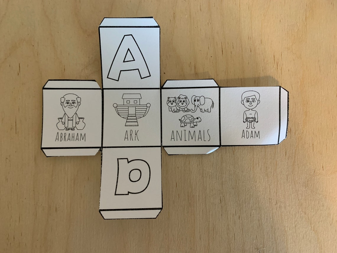 Paper Bible Blocks Bible Dice Digital Download Classroom - Etsy