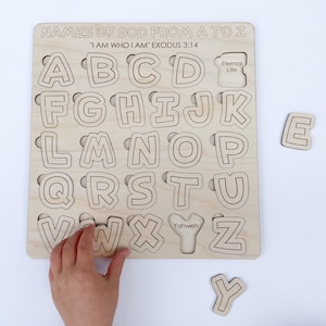 Names of God Puzzle | Wooden Bible Puzzle | Wooden Puzzle | Bible Study ...