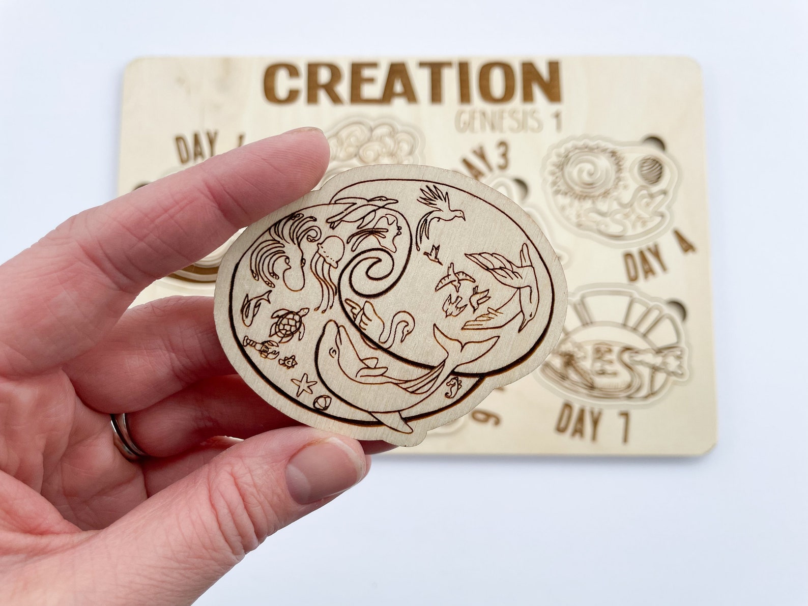 Creation Puzzle | Genesis 1, Wooden Bible Puzzle - Etsy
