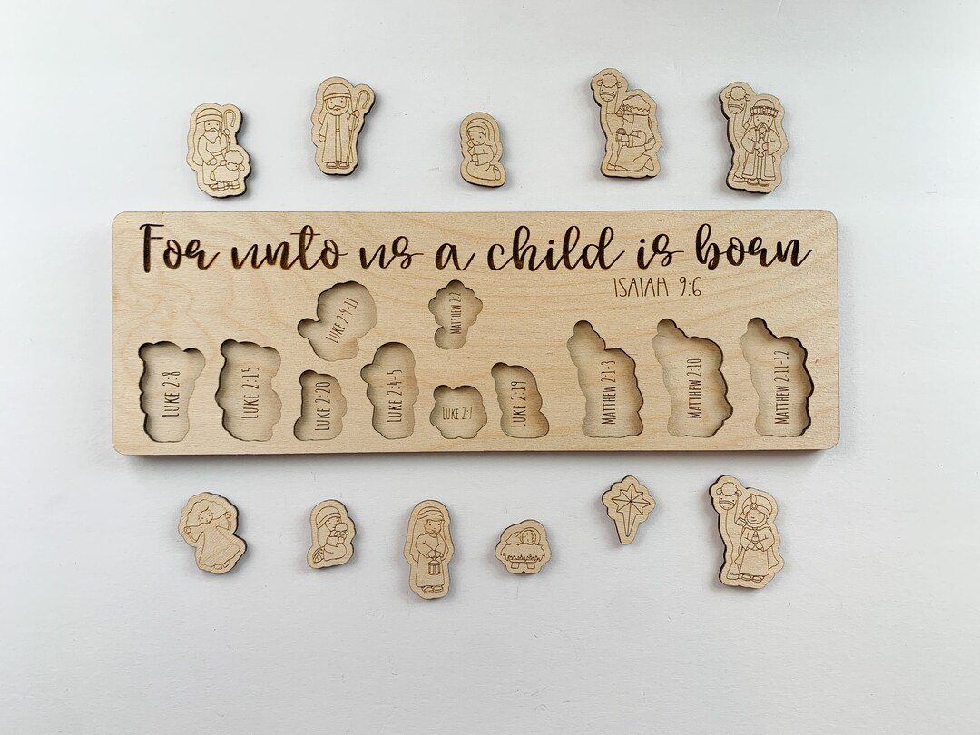 Nativity Puzzle | Christmas Puzzle | Wooden Puzzle | Advent Puzzle ...