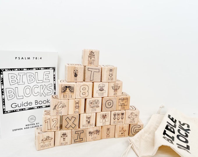 Bible Blocks Bible Learning Tool Baptism Gift Christian Homeschool ...