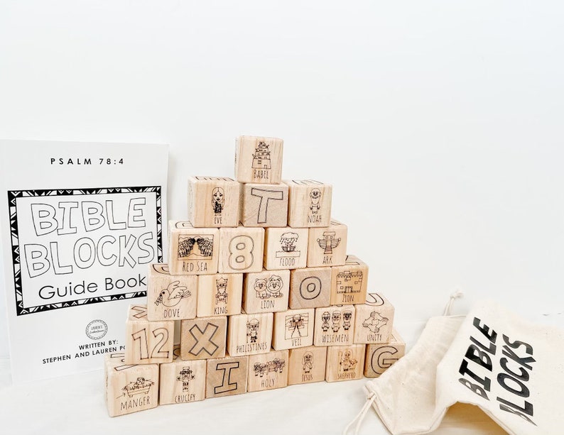 Bible Blocks Bible Learning Tool Baptism Gift Christian - Etsy
