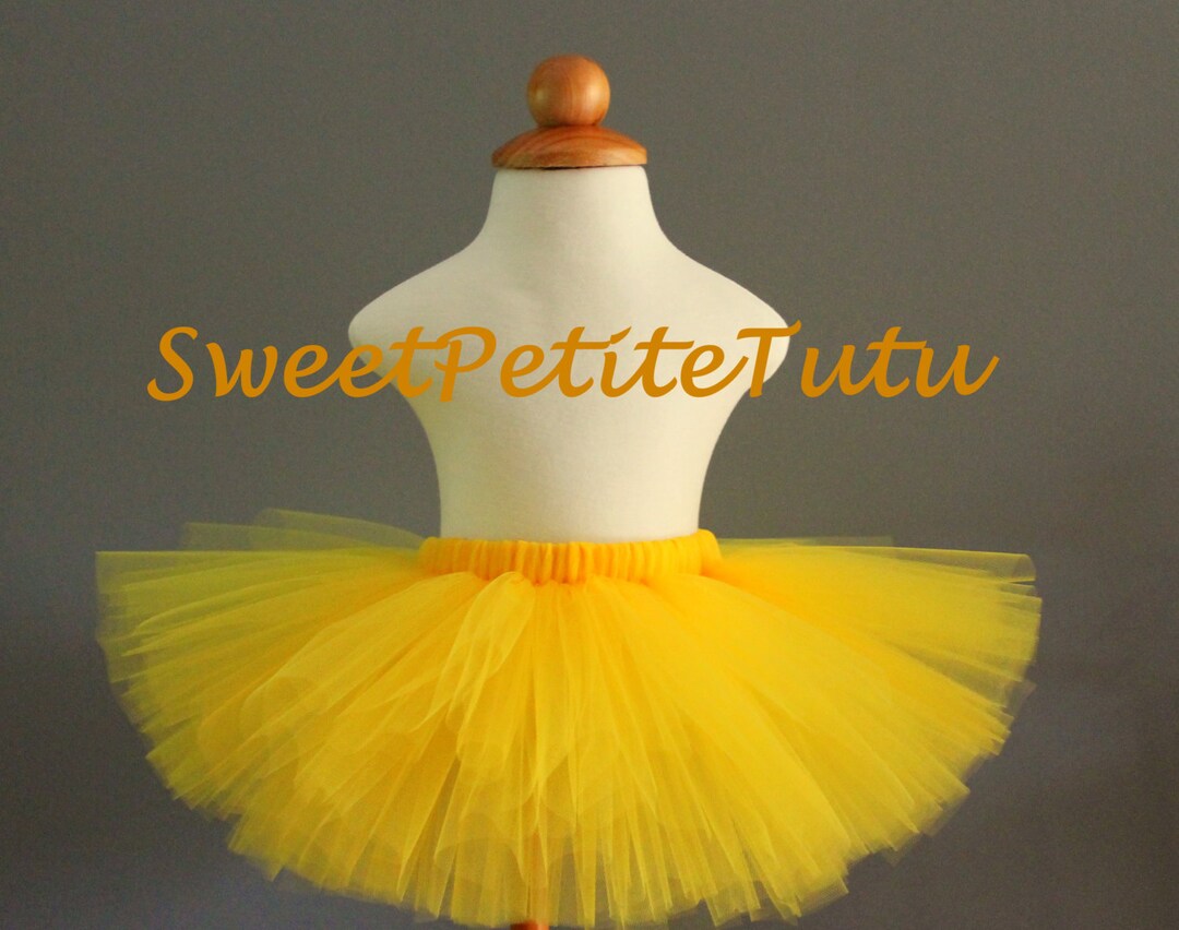 Yellow Tutu, Dark Yellow Girl's Tutu, Preemie, Newborn to 14/16 Teen ...